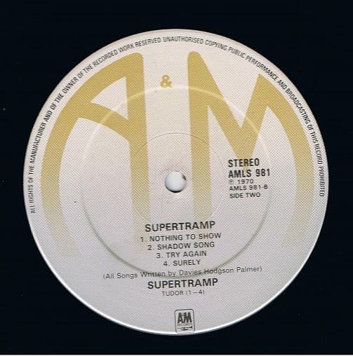 Supertramp Supertramp Vinyl Record LP 1970 | Planet Earth Records